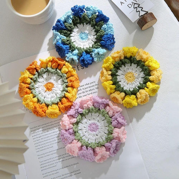 Lily Pad Coaster Crochet Pattern – Yarnara crochets pattern